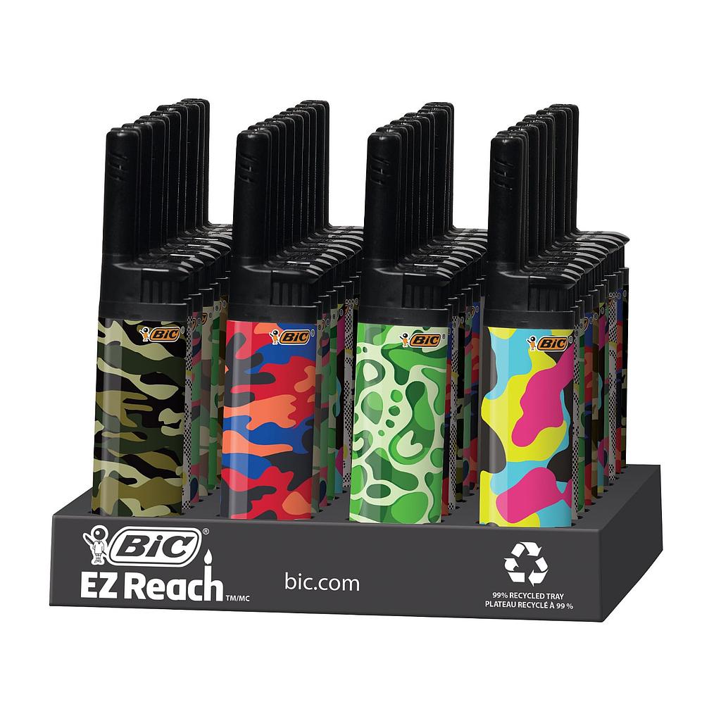 Disposable Lighters Bic EZ Reach Camouflage Lighter Box of 40 | Maq